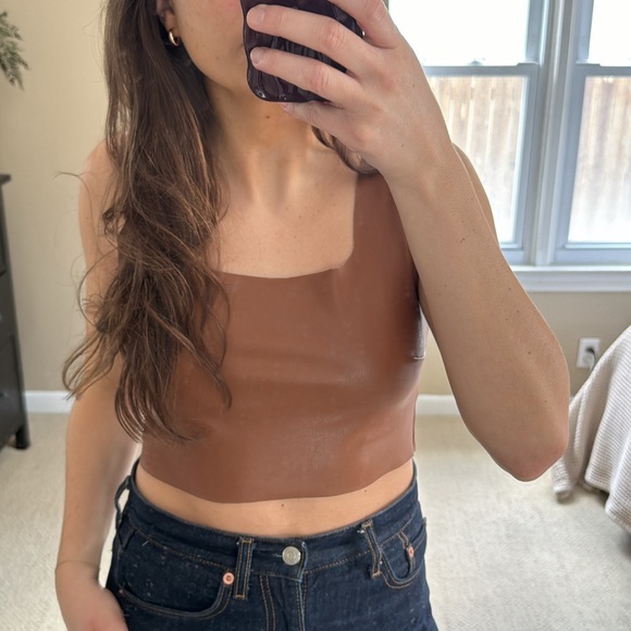 Commando | Tops | Commando Cropped Leather Tank Top | Poshmark